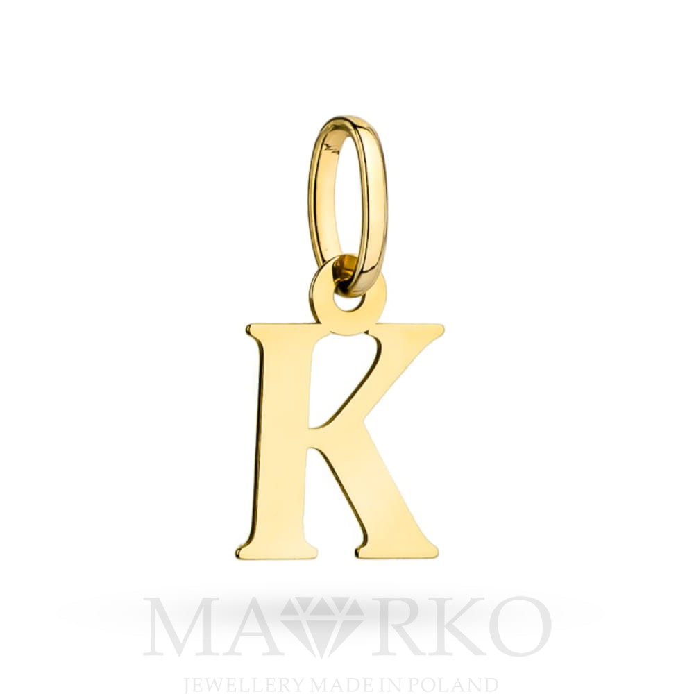 Złota zawieszka literka K Imiona - Z-GW-006-585