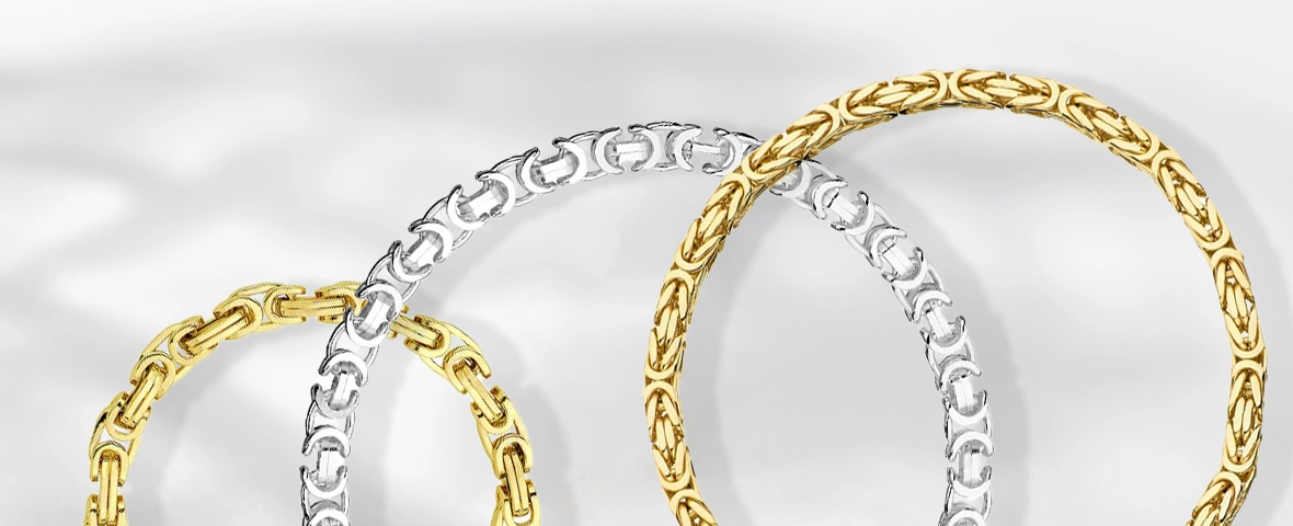 Splot królewski na szyi i nadgarstku - eleganckie łańcuszki i bransoletki